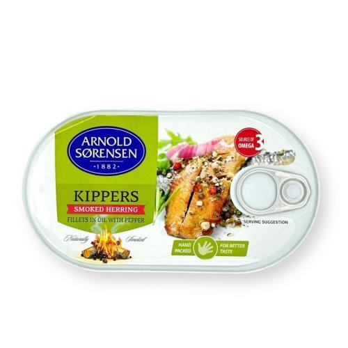 Kipper FIllets in Oil with pepper (A Sorensen) 110gm
